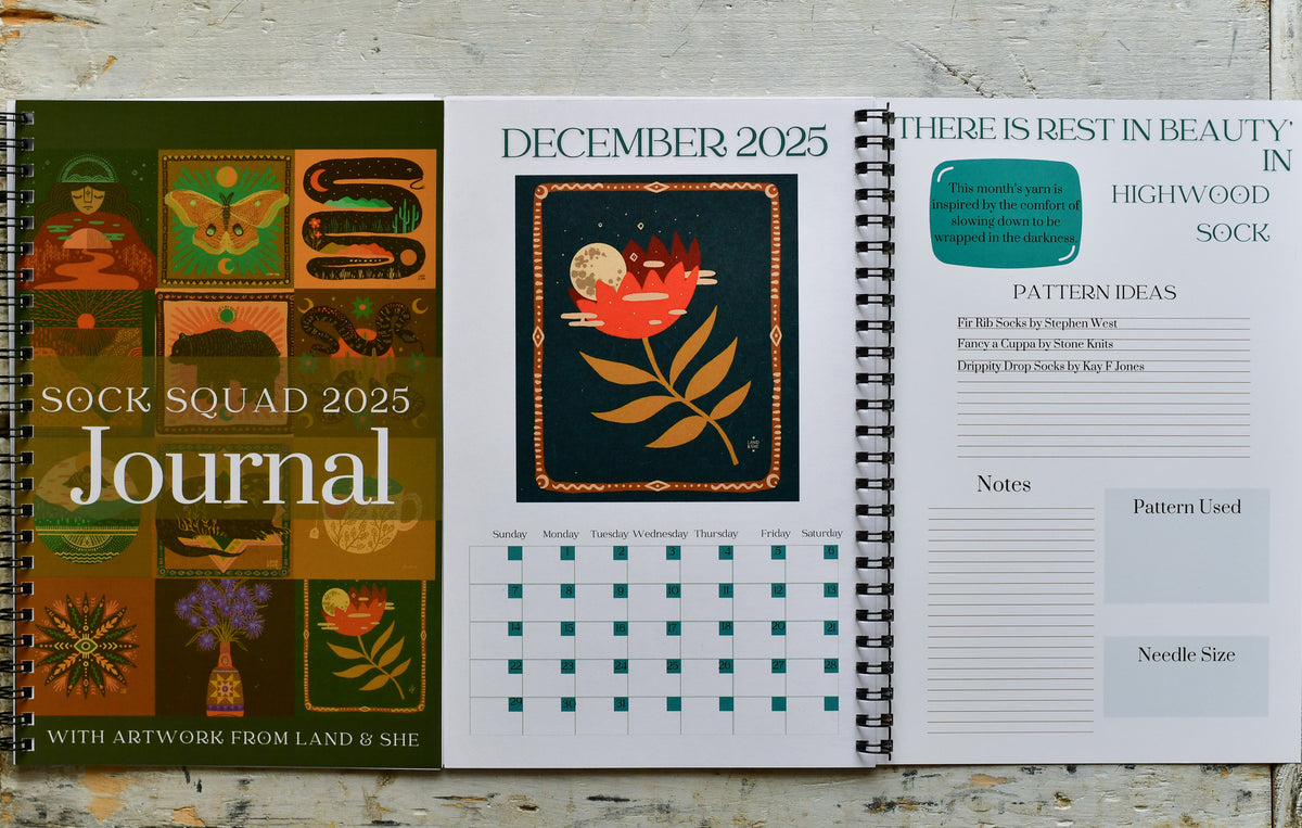 2025 Sock Squad Journals – The Farmer's Daughter Fibers